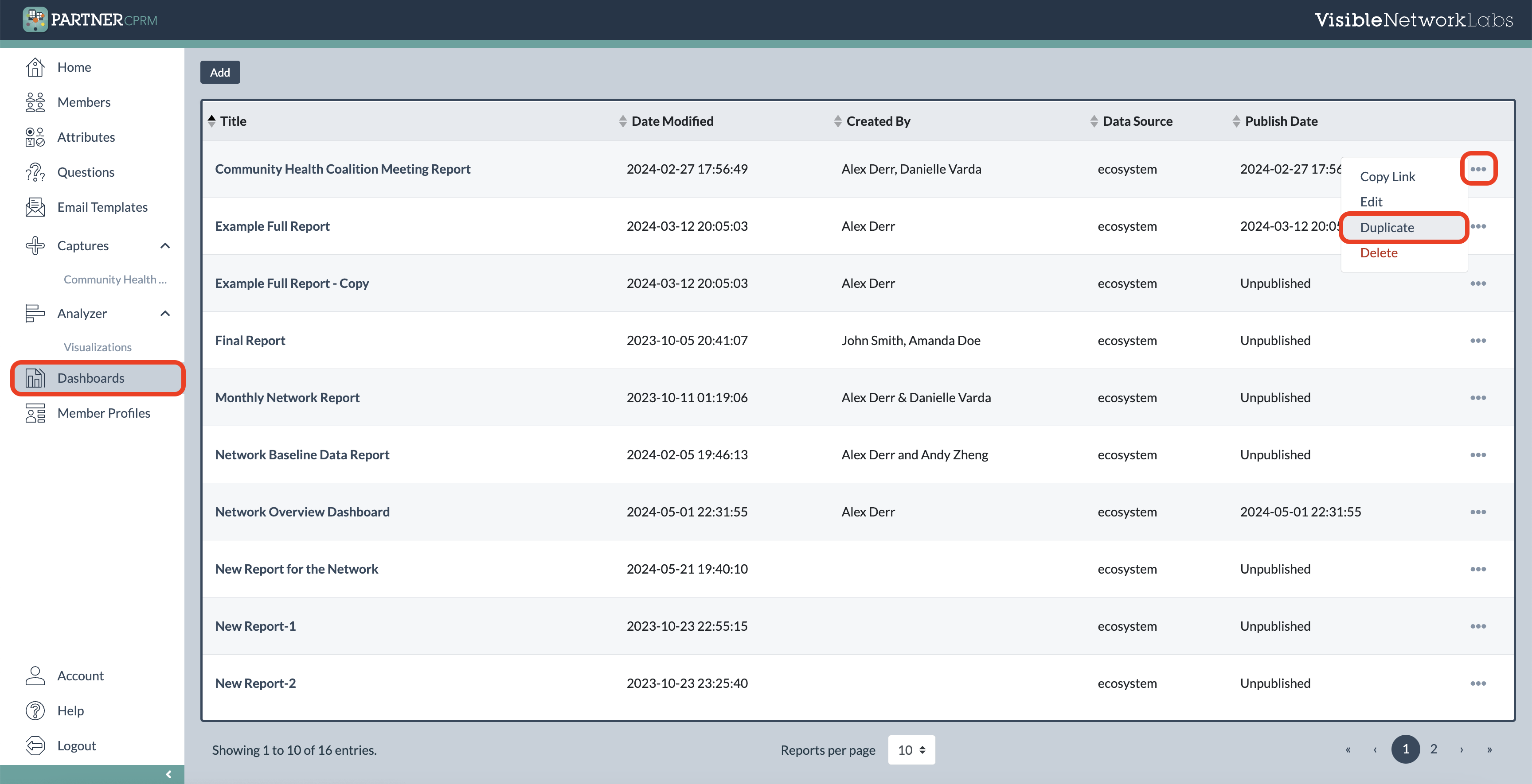 Duplicate A Dashboard 