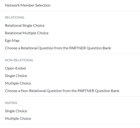 Choosing a Question Type
